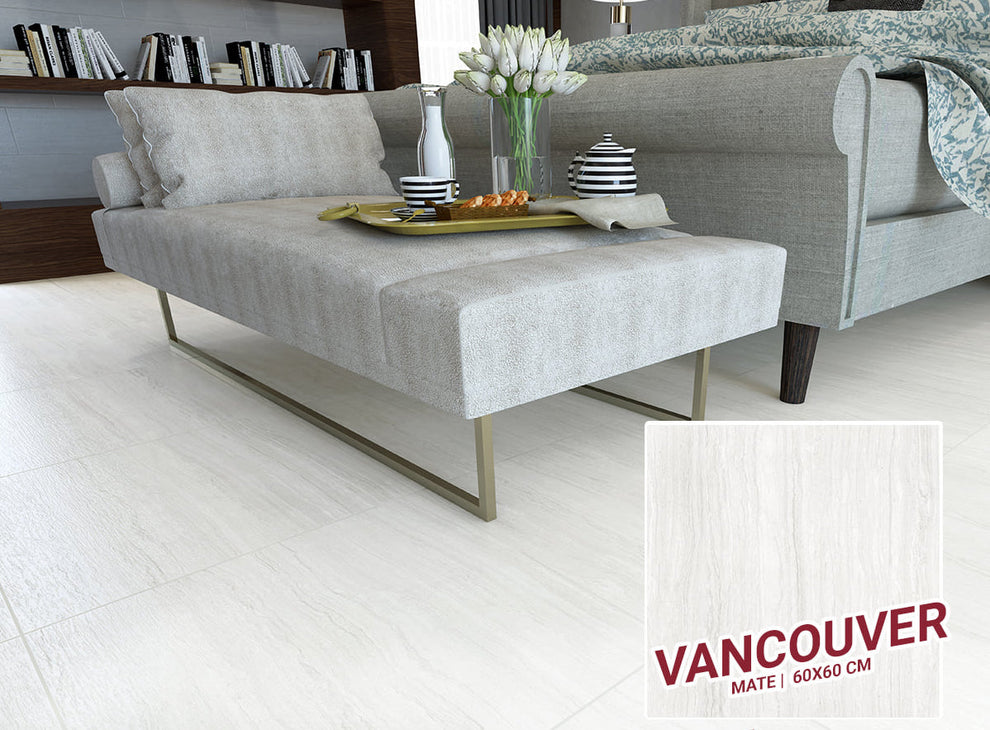 Descubre la Elegancia con Piso Vancouver 60x60: Blanco y Mármol Mate ...